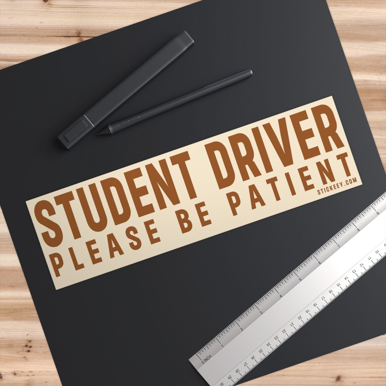 Student Driver Please Be Patient Bumper Sticker | Stickeey