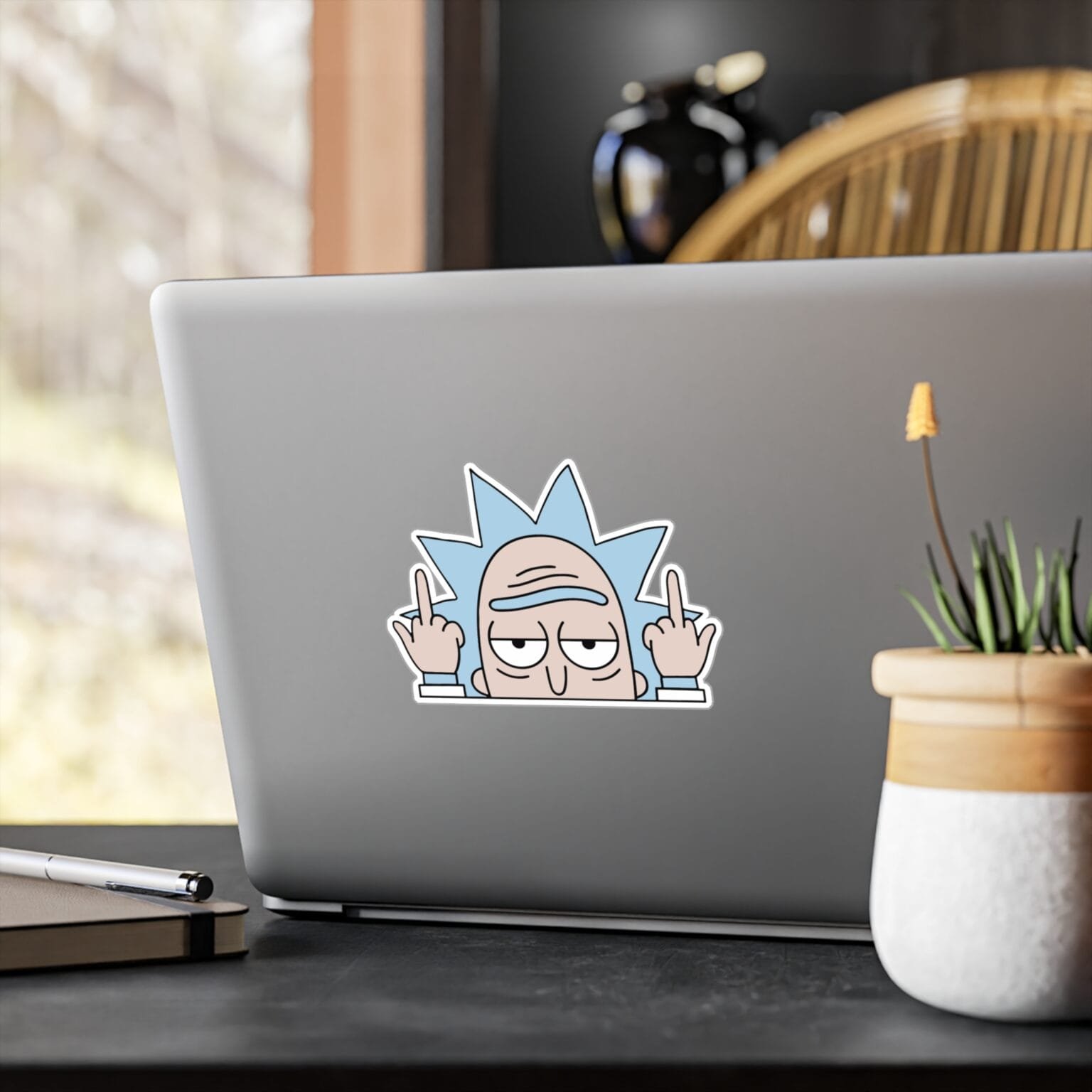 Rick And Morty Middle Finger Sticker Kiss-Cut Vinyl Decals | Stickeey
