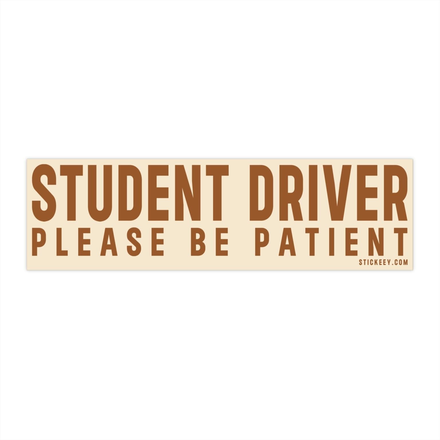 Student Driver Please Be Patient Bumper Sticker | Stickeey