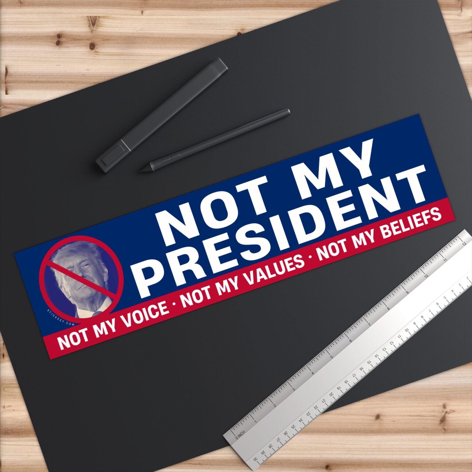 Not My President - Anti Trump Political Bumper Sticker | Stickeey
