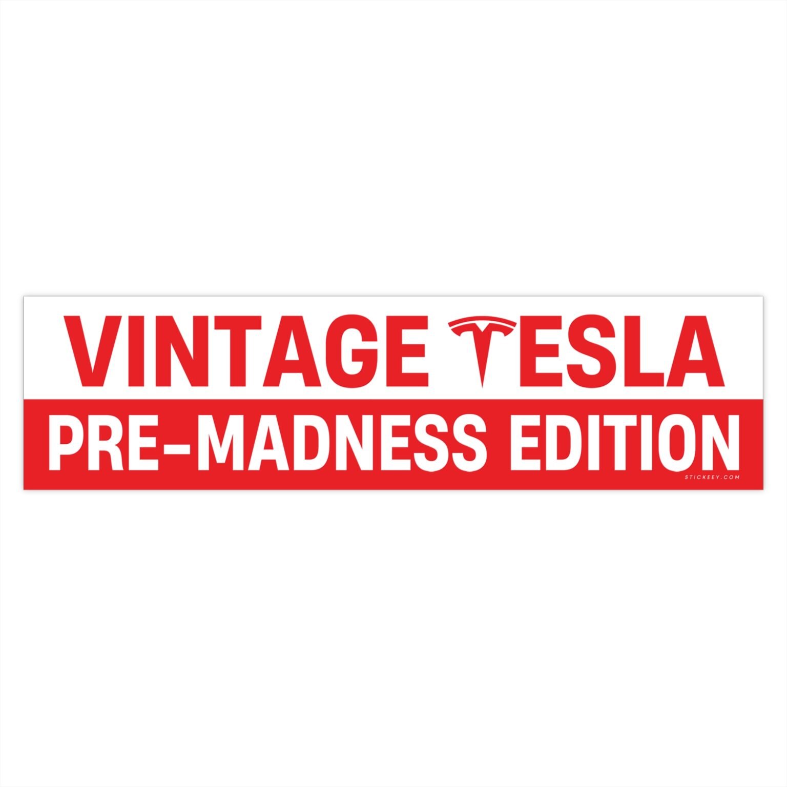 Vintage Tesla Pre-madness Edition Bumper sticker | Stickeey