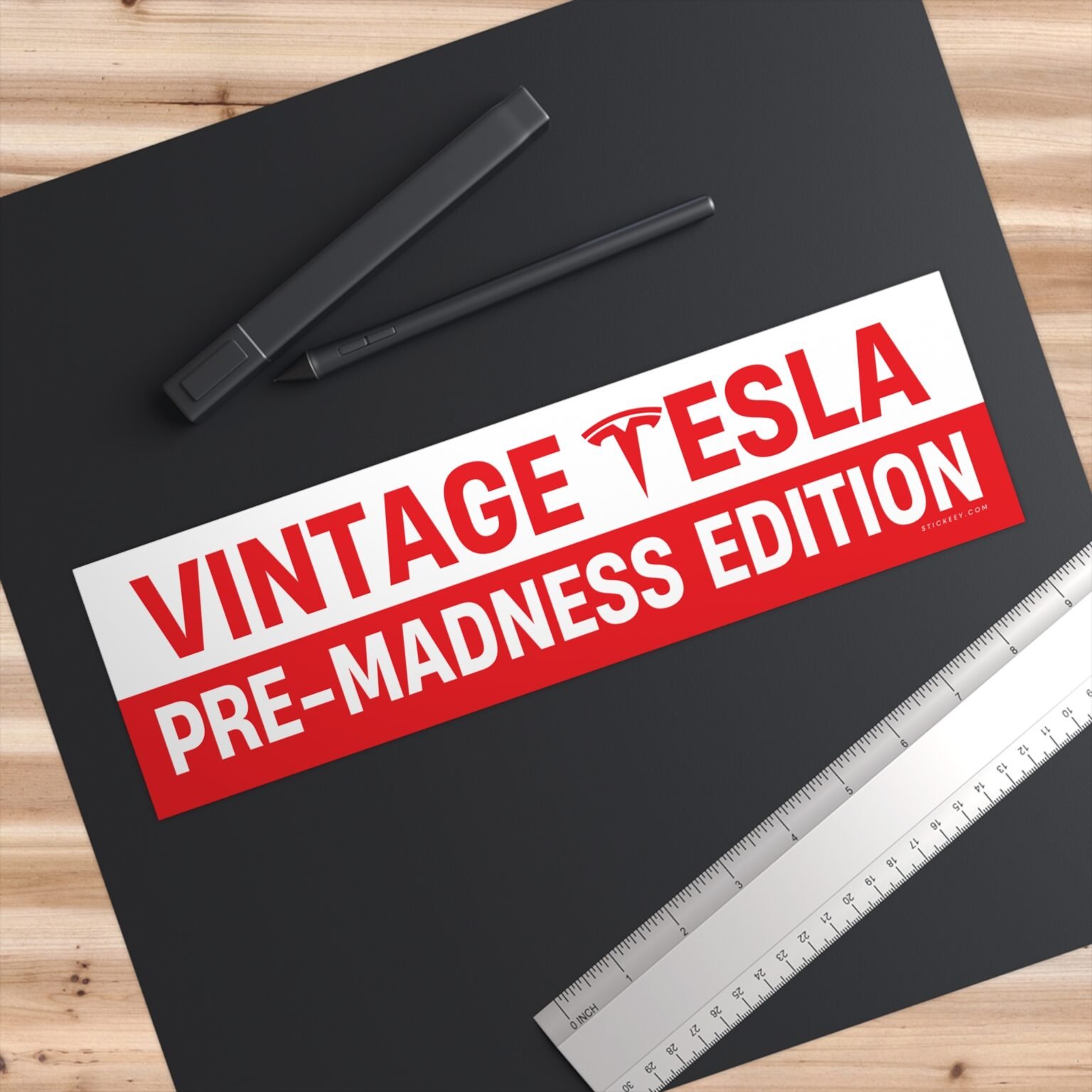 Vintage Tesla Pre-madness Edition Bumper sticker | Stickeey